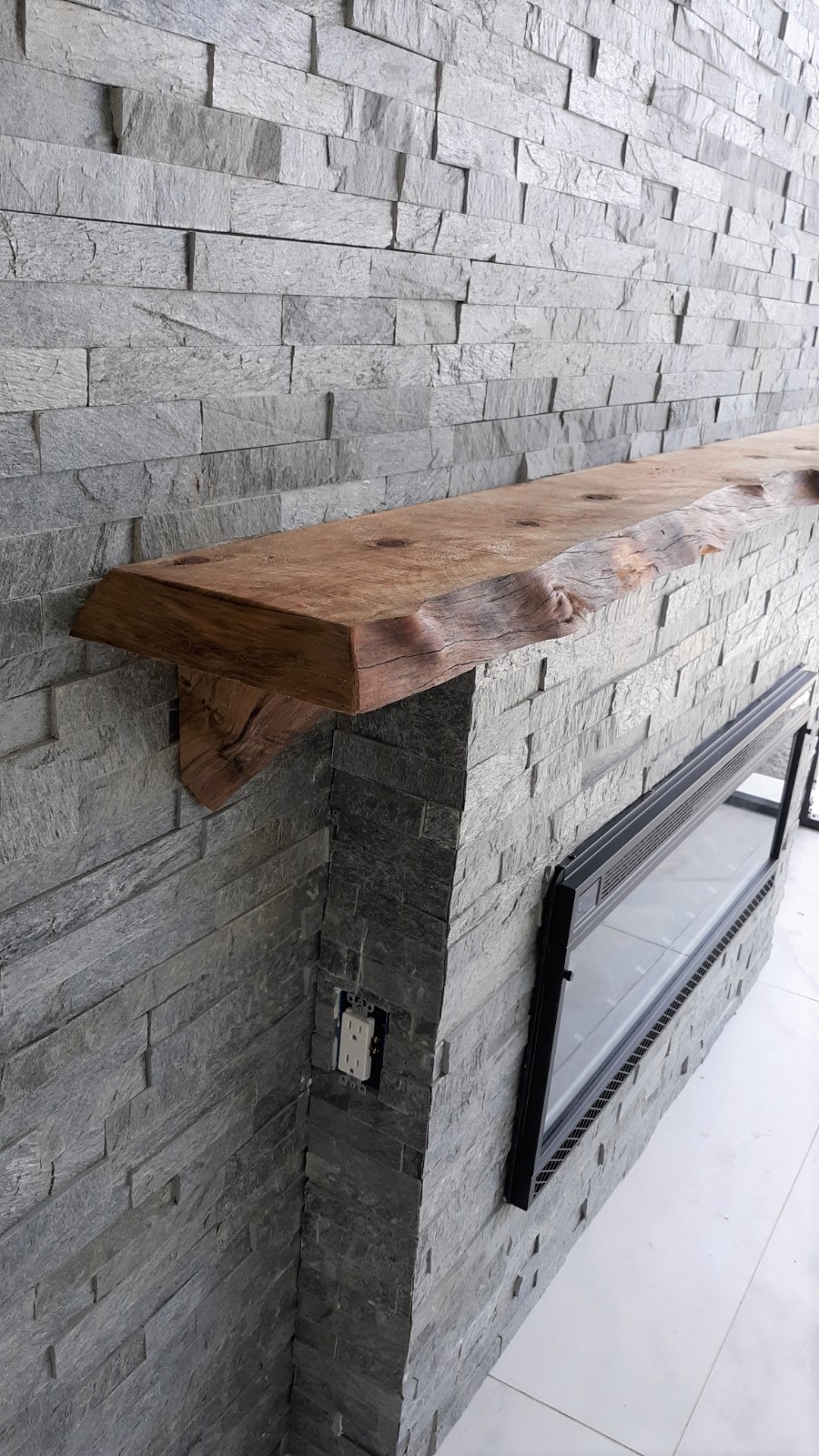 Live Edge Wood Mantle in Naples, Fl. | Signature Tree Care